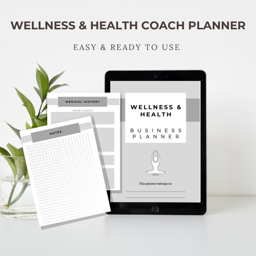 Health and Wellness Digital Printable Planner | Self-care and Fitness ...