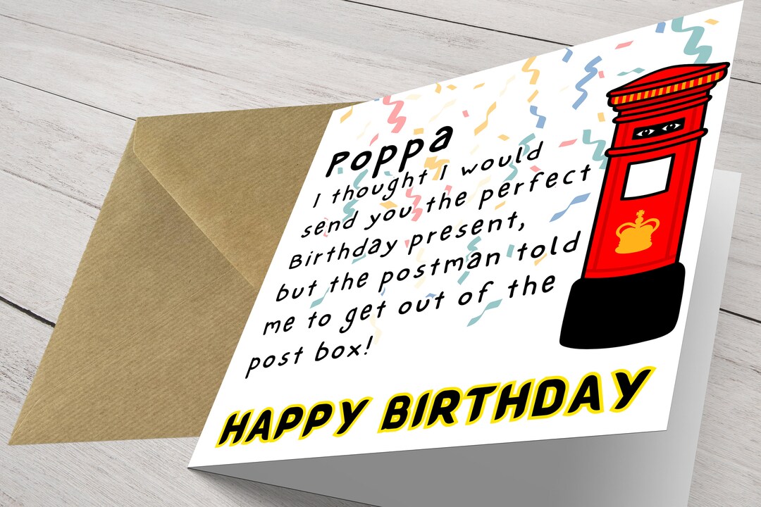 Funny Heartfelt Happy Birthday Wishes for Poppa - Handcrafted Card With ...