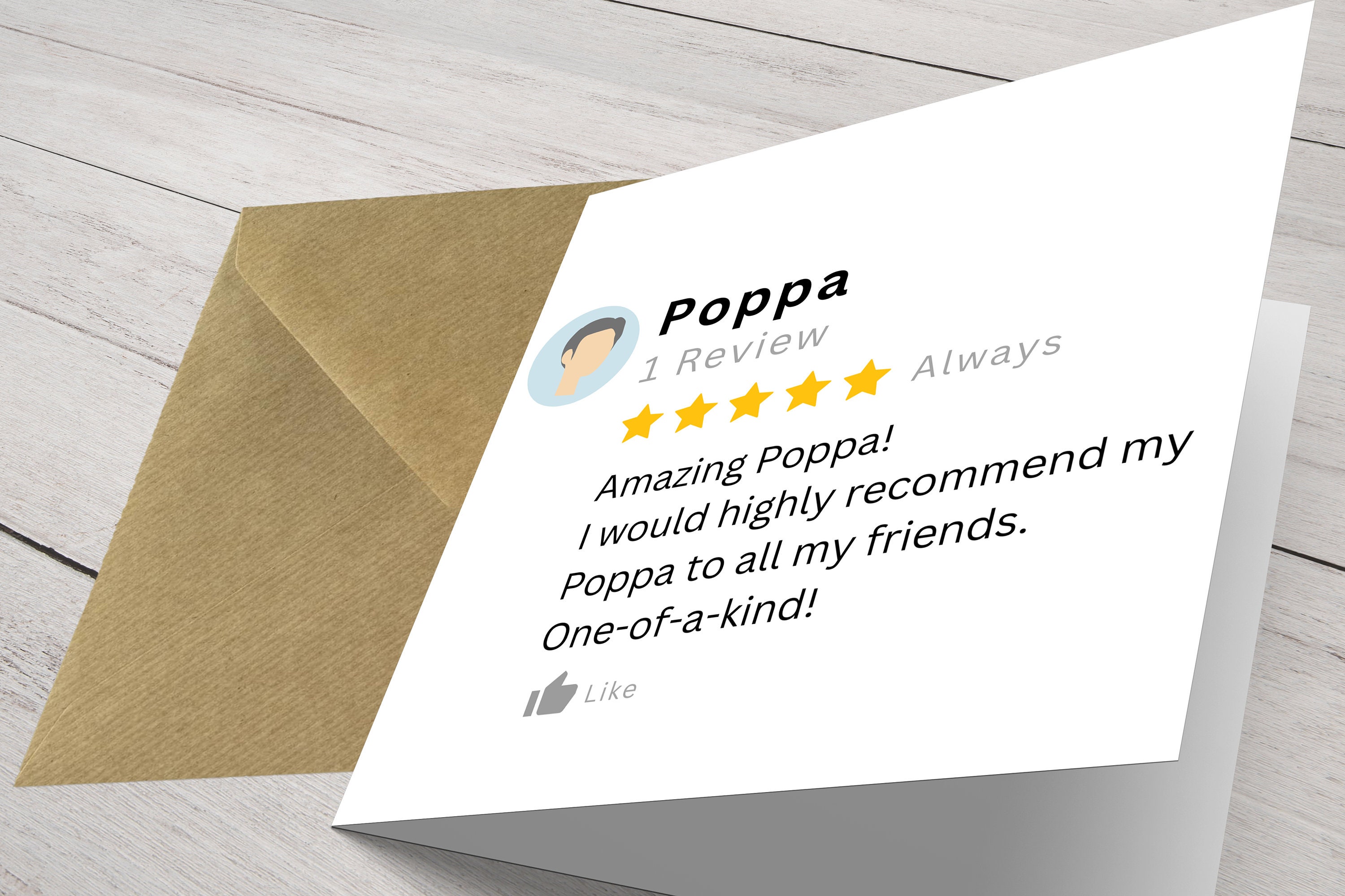 Funny Heartfelt Happy Birthday or Fathers Day Wishes for Poppa - Handcrafted Card With Love ...