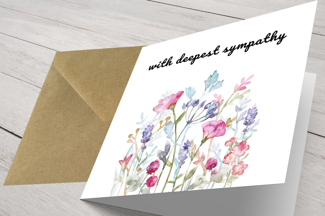 Heartfelt Sympathy Card - Condolence Card for Sending Love and Thinking ...