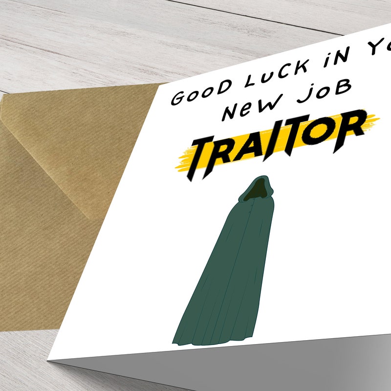 Leaving Us Traitor Card - Etsy UK
