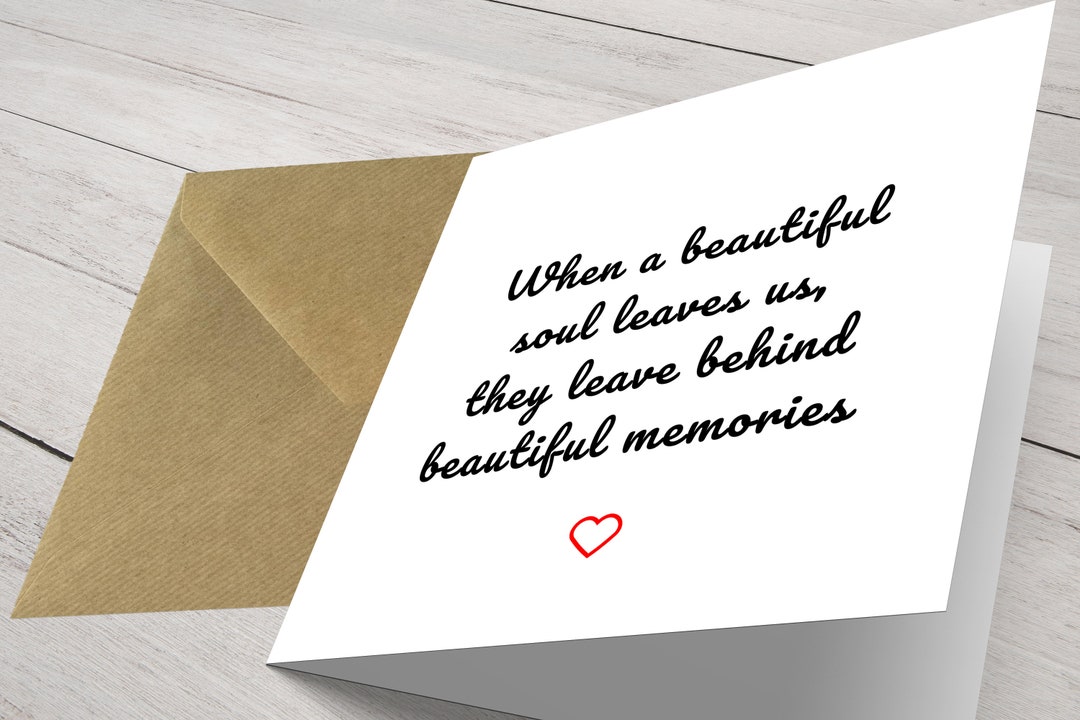 Heartfelt Sympathy Card - Condolence Card for Sending Love and Thinking ...