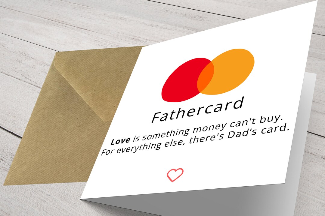 Funny Dad's Credit Card Father's Day Card - Personalised Greeting ...