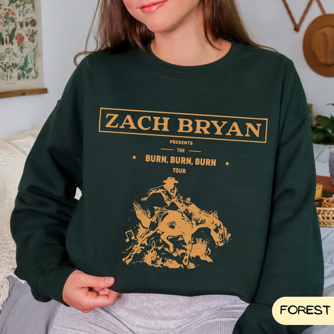 Zach Bryan Burn Tour Sweatshirt, Hoodie, Western Shirt,, Zach Bryan ...