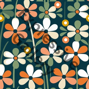 20 Seamless Orla Kiely Inspired Patterns, Digital Download, Stem ...