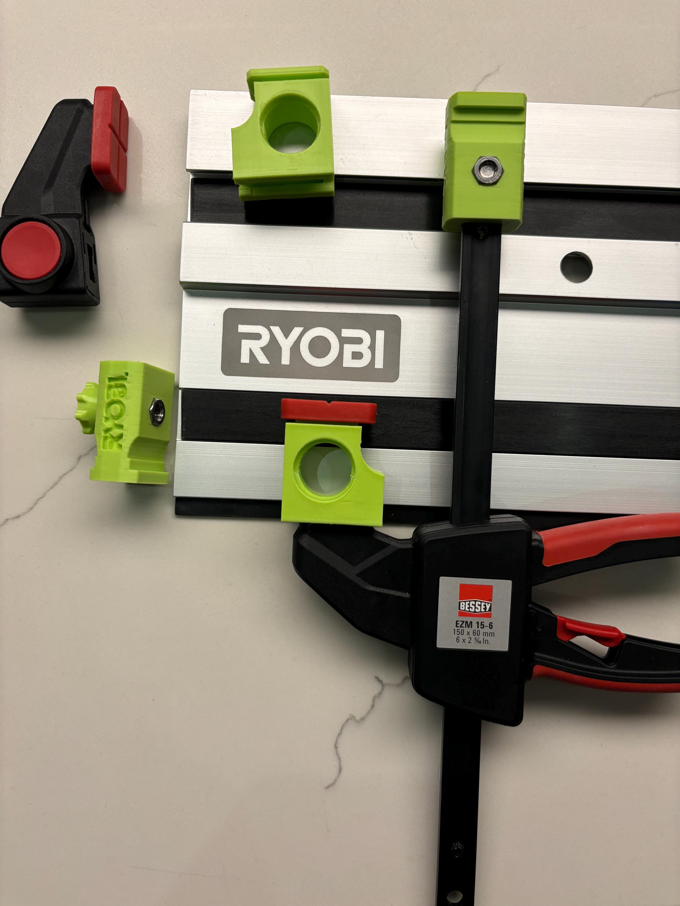Ryobi Track Saw FS Guide Rail Clamp Adaptor Feet - to Fit Bessey Clamp ...