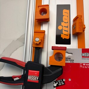 Triton Track Saw Guide Rail Clamp Adaptor Feet - to Fit Bessey Clamp ...