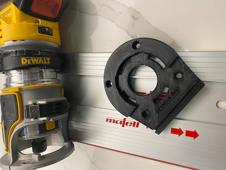 Dewalt Router DCW600 DWP611 Plunge Base Guide Rail Adapter to Mafell ...