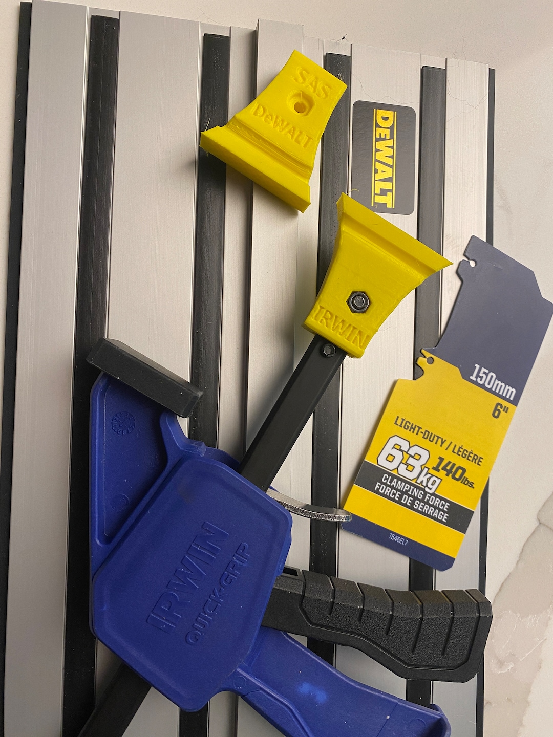 Dewalt Track Saw Guide Rail Clamp Feet (pair) - for Irwin Quick Grip - Etsy