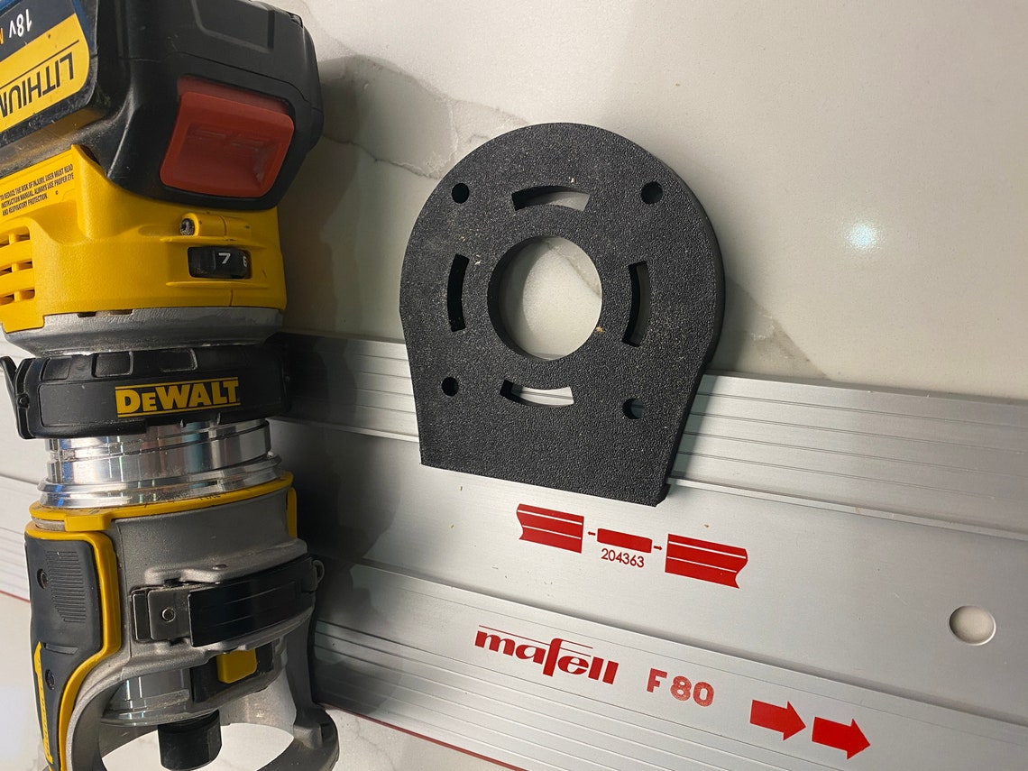 Dewalt Router DCW600 DWP611 Plunge Base Guide Rail Adapter to Mafell ...