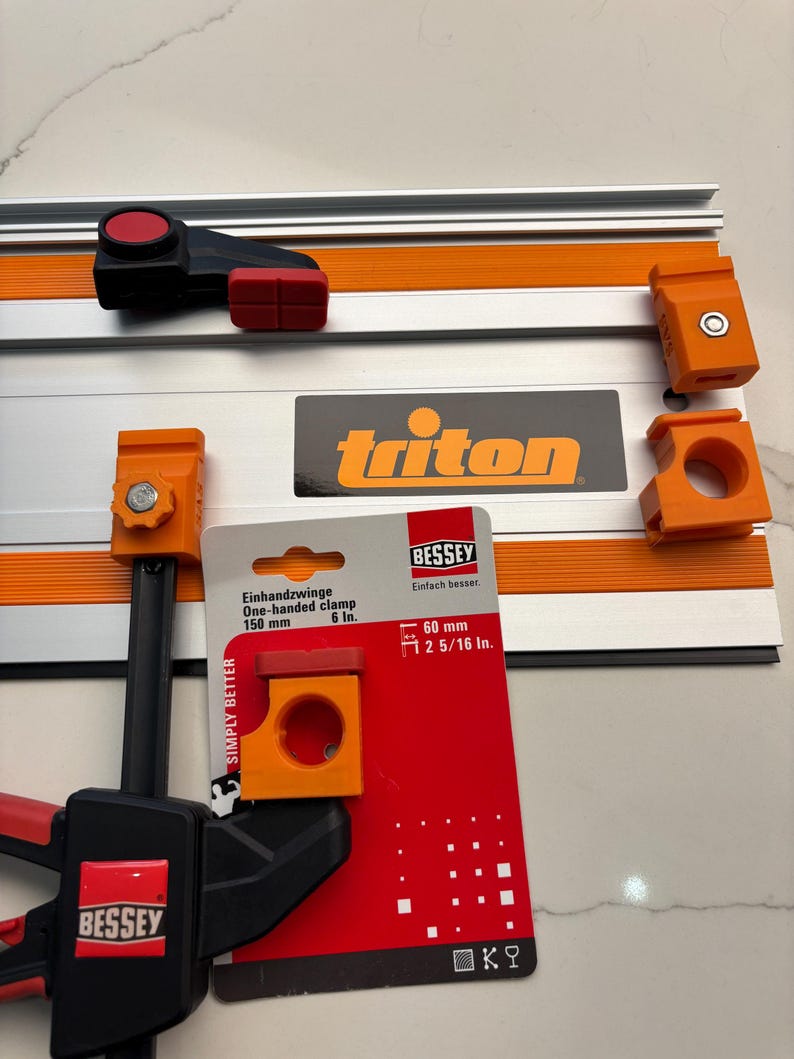 Triton Track Saw Guide Rail Clamp Adaptor Feet - to Fit Bessey Clamp ...