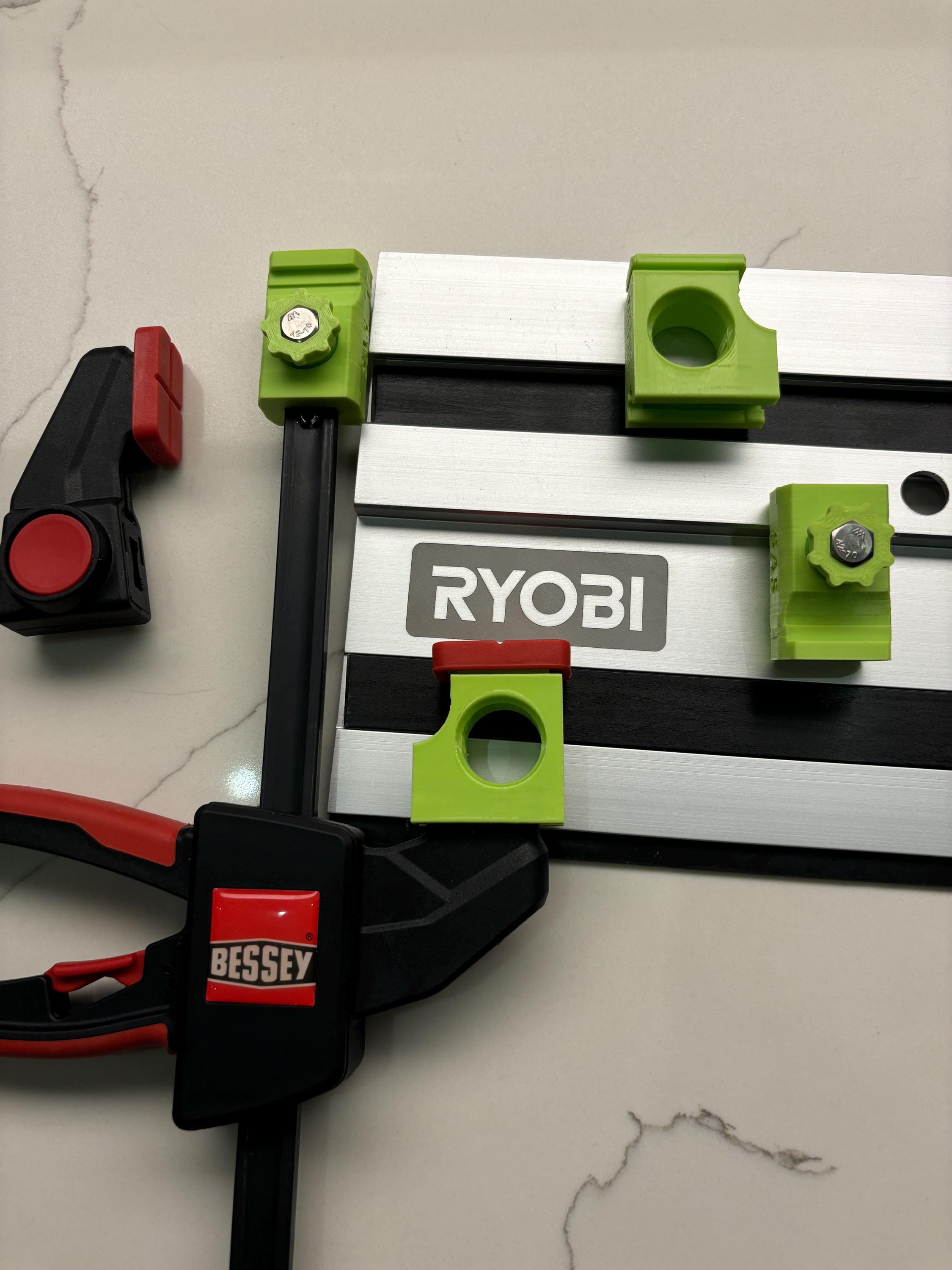 Ryobi Track Saw FS Guide Rail Clamp Adaptor Feet - to Fit Bessey Clamp ...