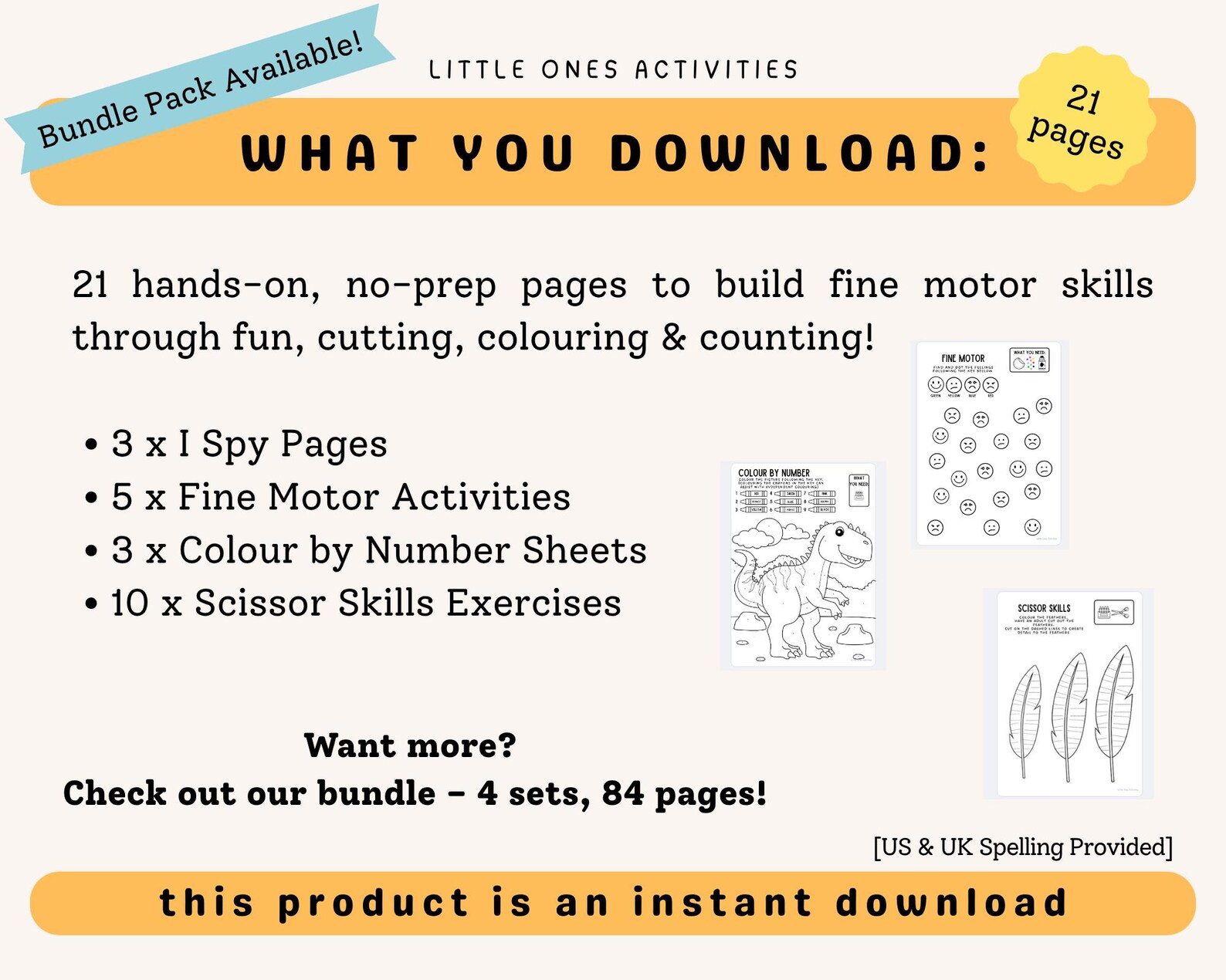 Numbers and Scissor Skills | Fine Motor Preschool Activities | Counting ...