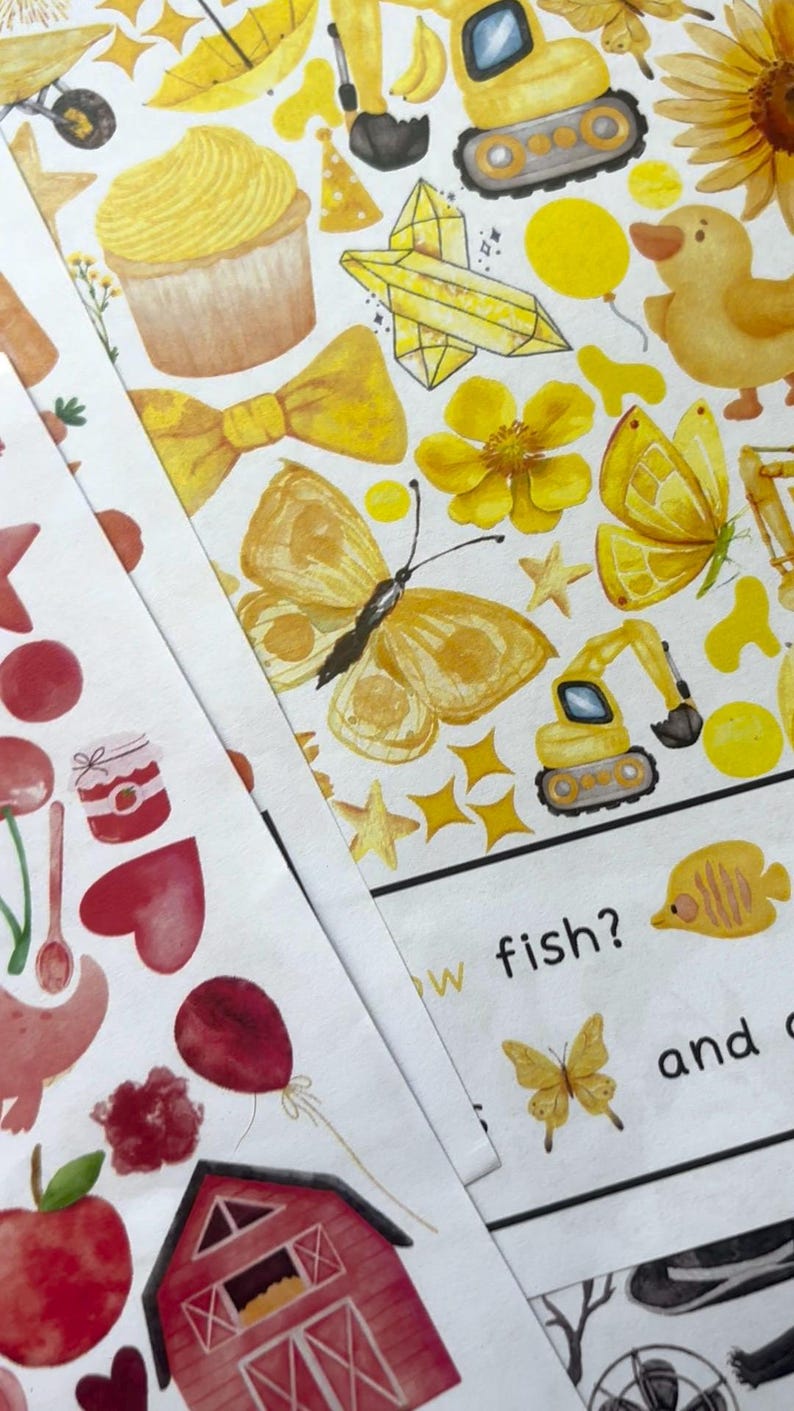 I Spy Printable: Colors & Counting Activity Sheets (digital Download ...