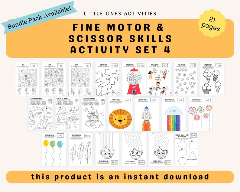 Numbers and Scissor Skills | Fine Motor Preschool Activities | Counting ...