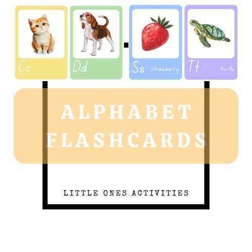 Alphabet A-Z Flashcards Activity Cards Letters Sounds Learning Through ...