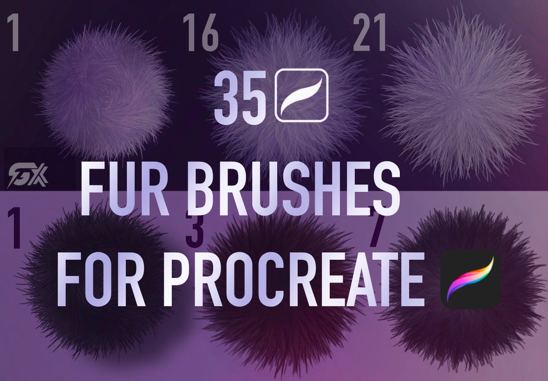 35 Fur Brushes for Procreate - Etsy