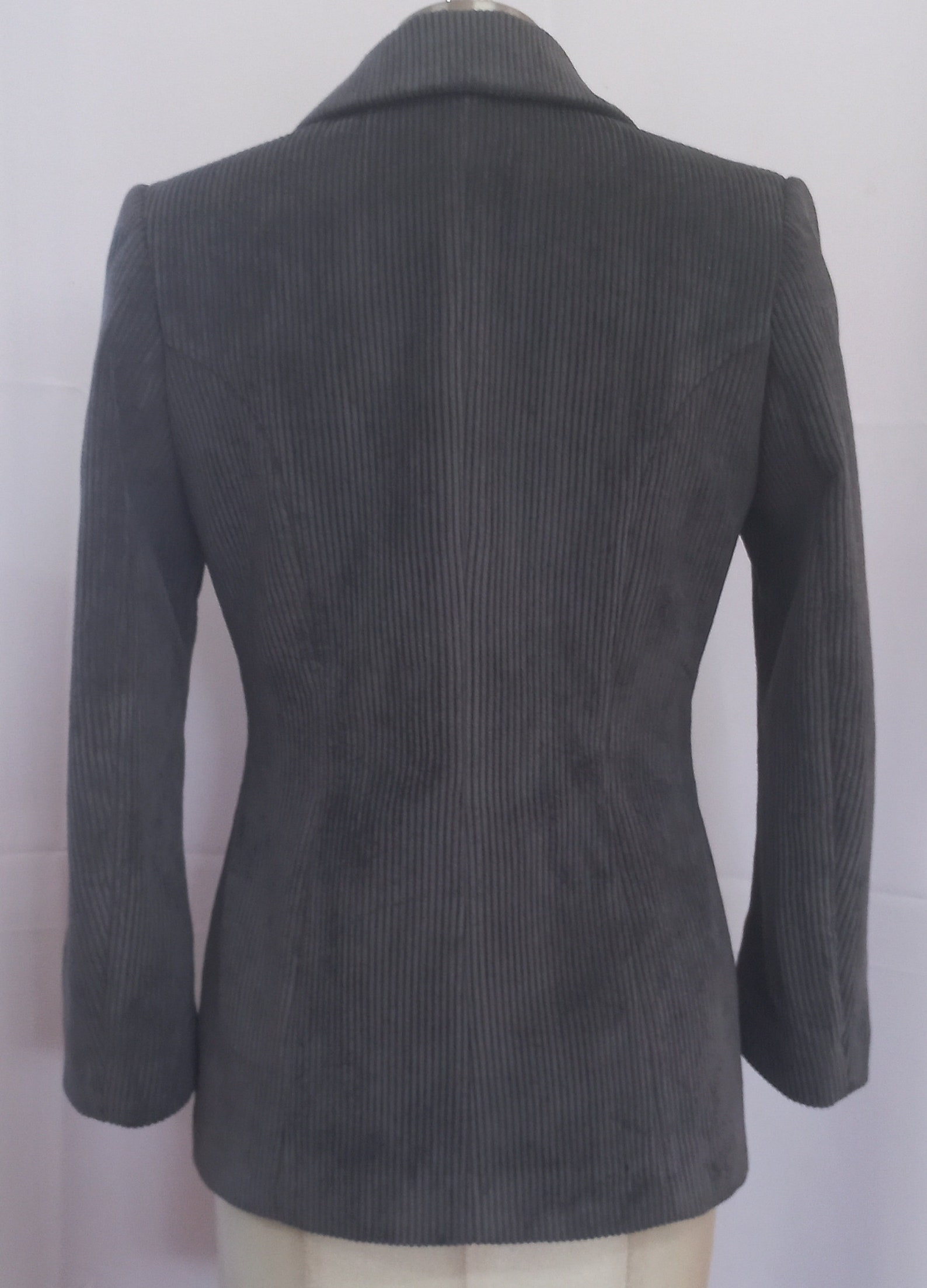 Pattern. Fitted Lined Tailored Jacket With Wide Lapel and Side Welt ...
