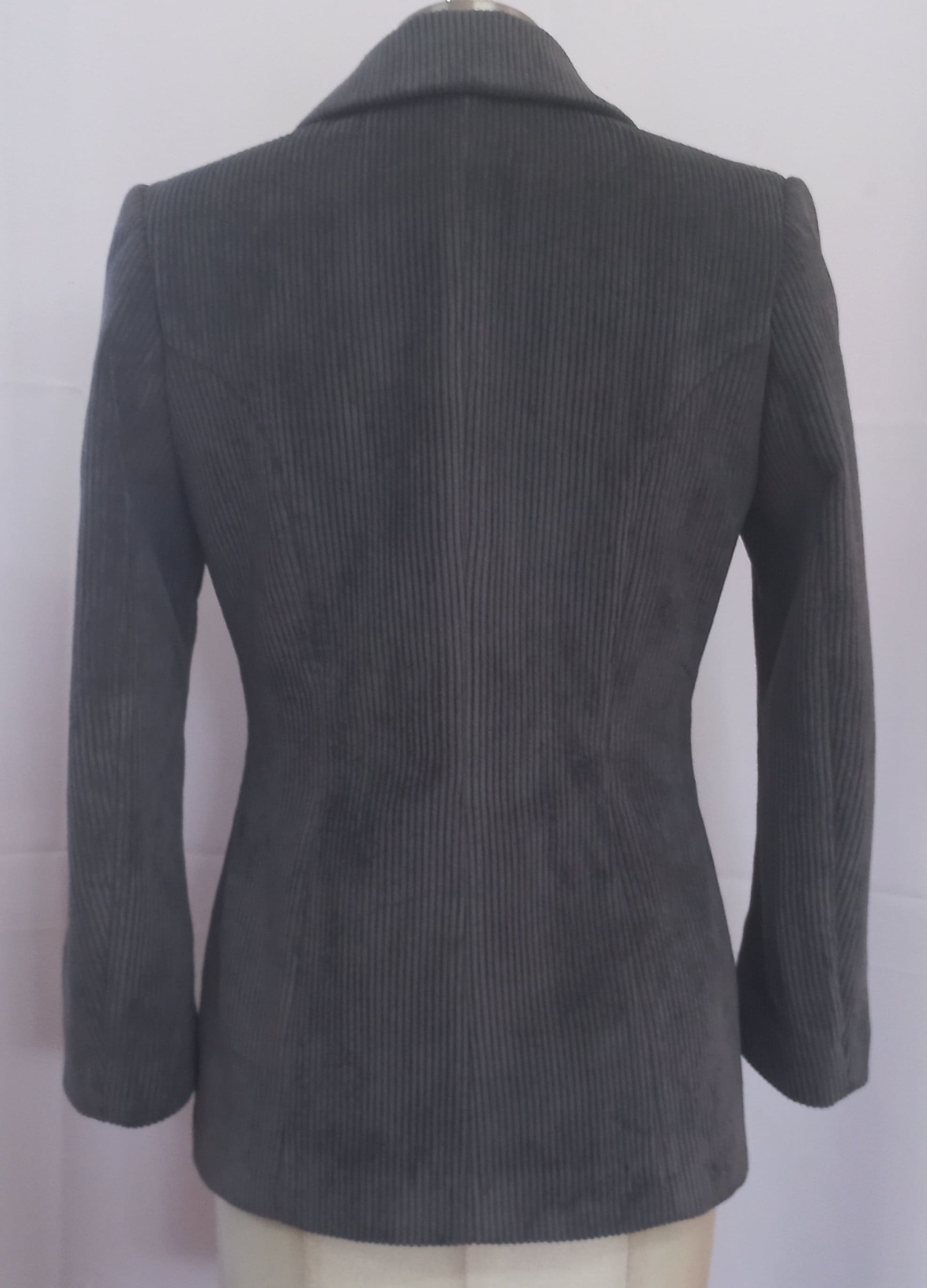 Pattern. Fitted Lined Tailored Jacket With Wide Lapel and Side Welt ...