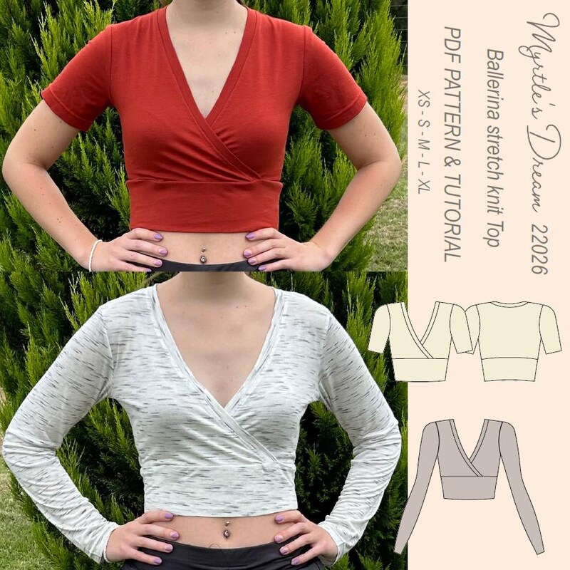 Crop Top Sewing Pattern - Etsy