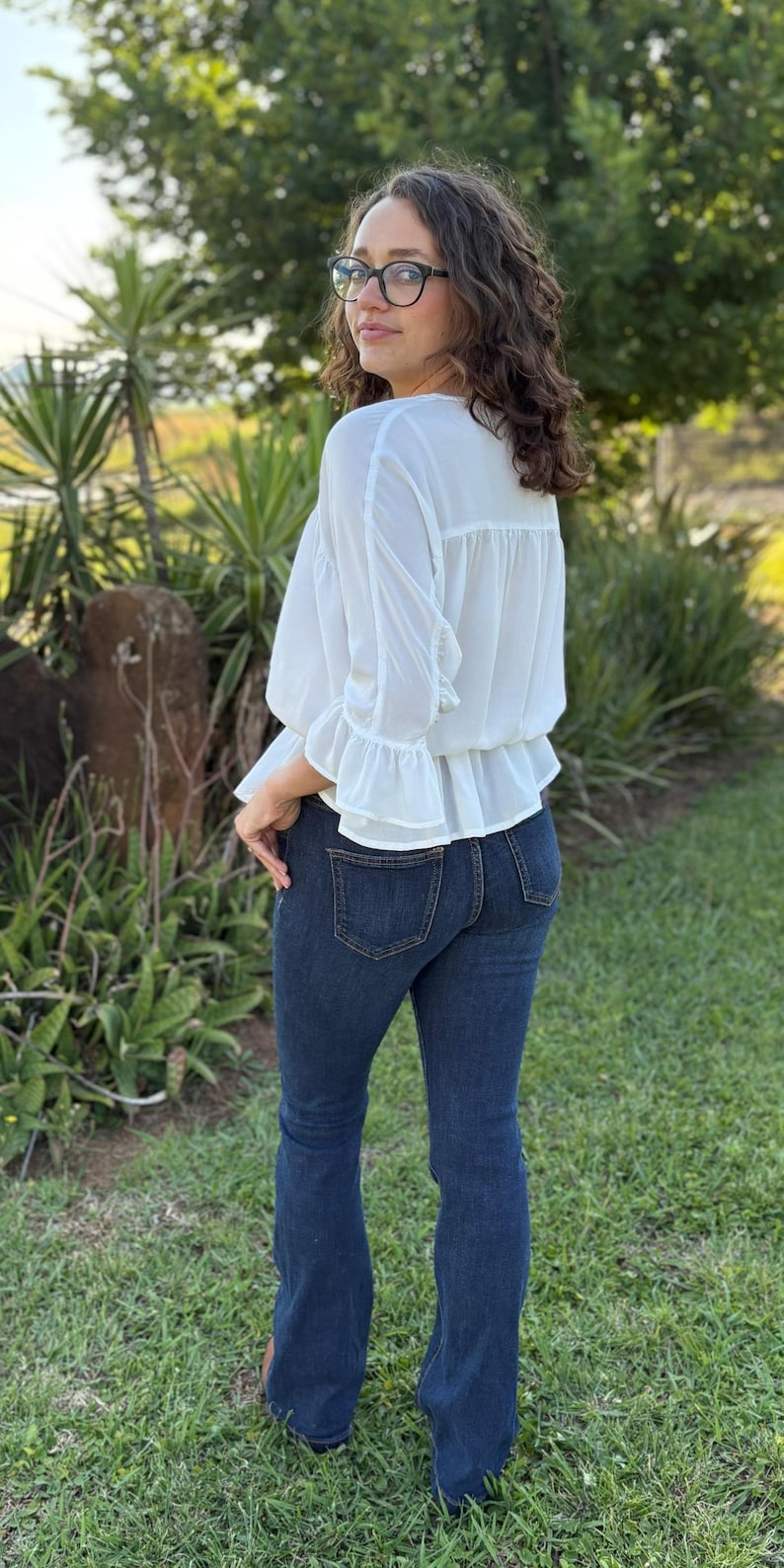 Ruffled Peplum Blouse Sewing Pattern: Kimono Sleeves (PDF) - Etsy