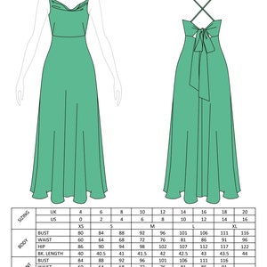Pattern. Cowl Neck Bias Dress With Open Tie Back. Intermediate to ...