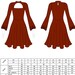 Stretch Knit Mini Dress Sewing Pattern: High Neck, Bishop Sleeves (PDF ...
