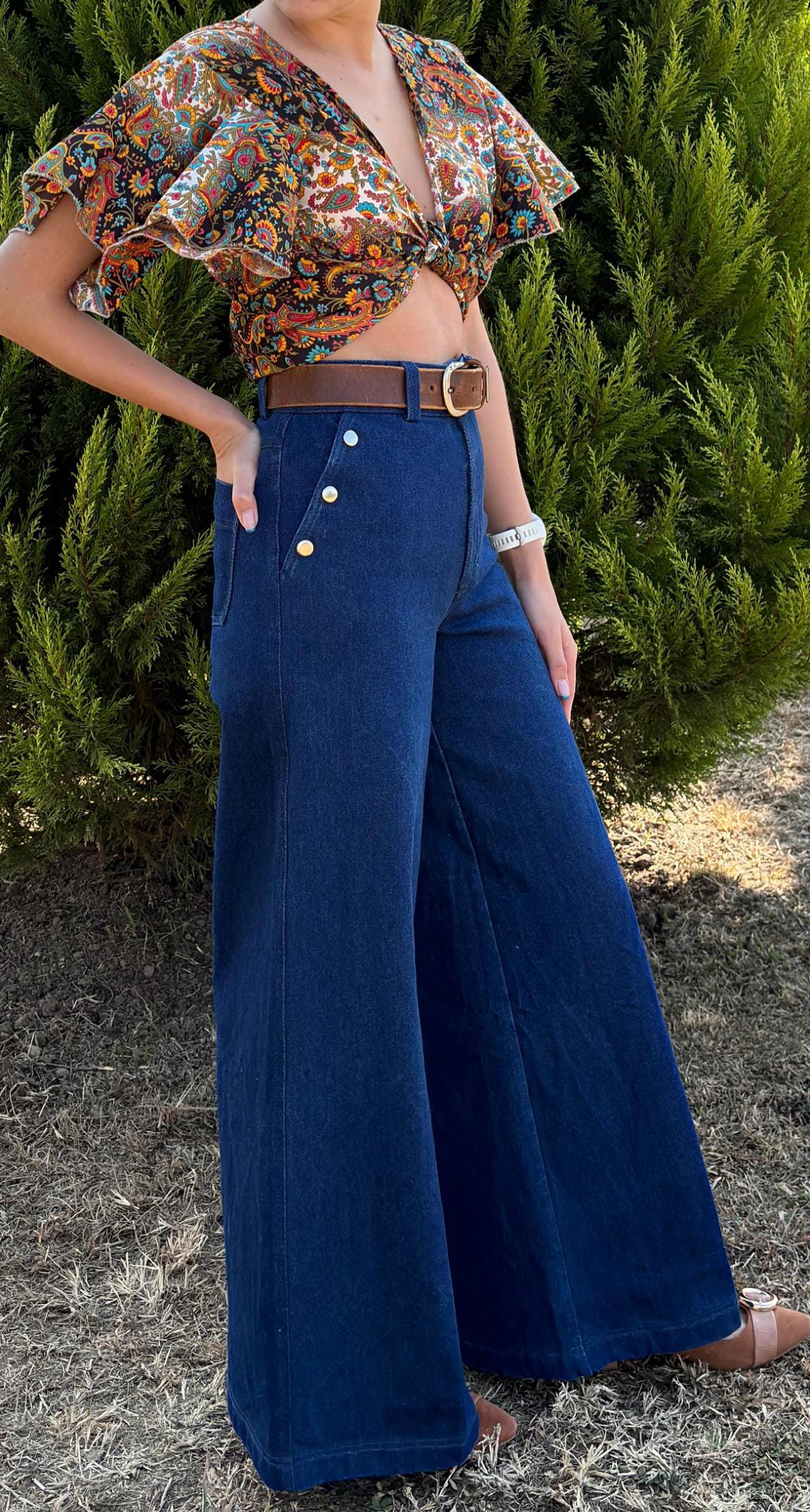Wide Leg Denim Trouser Sewing Pattern: Multi-length (PDF) - Etsy