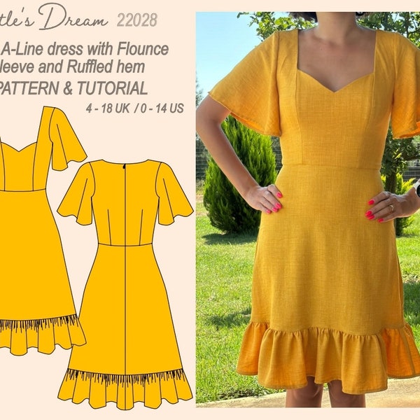 Flounce Hem Dress - Etsy