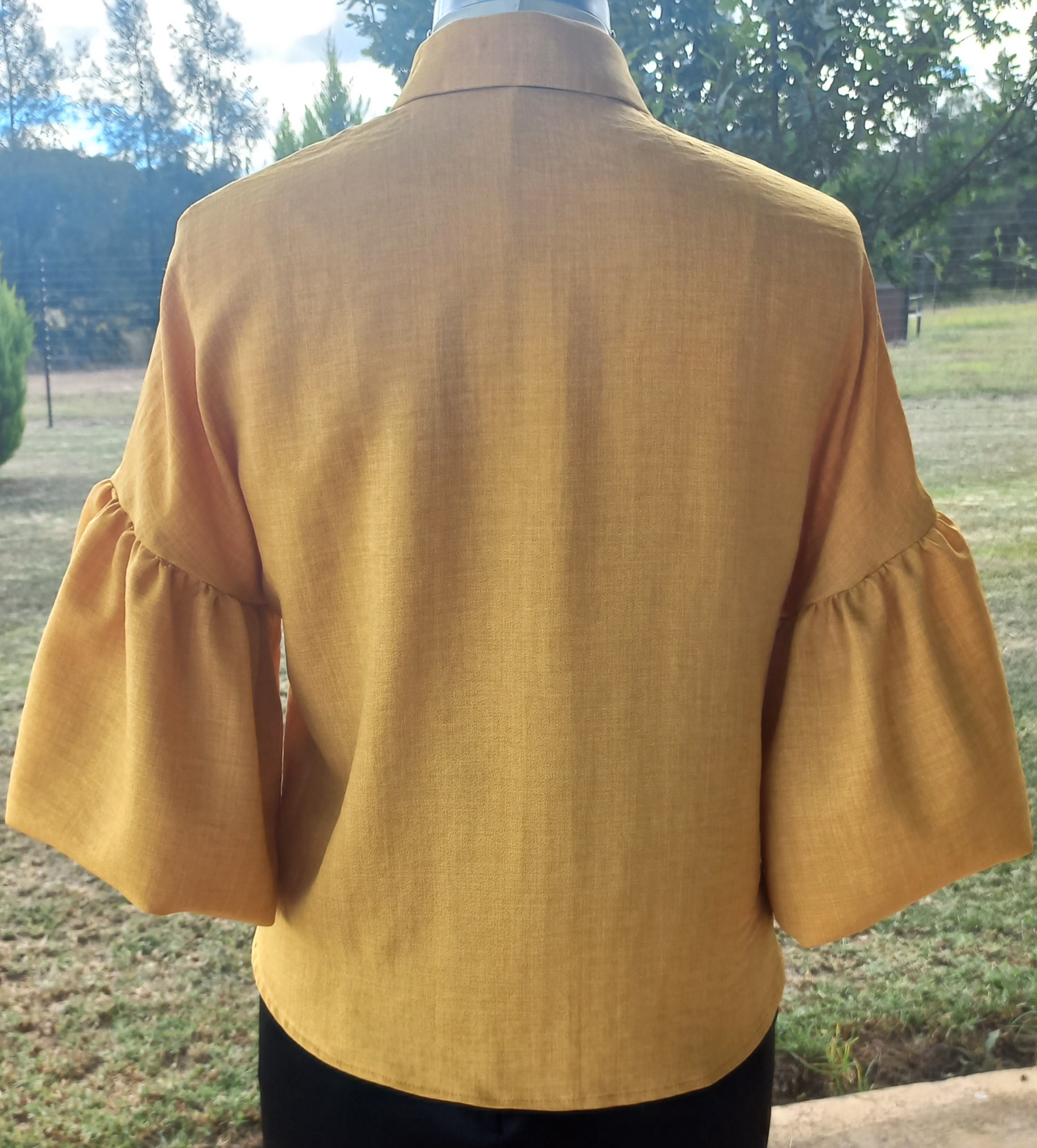 Puff Sleeve Blouse Sewing Pattern: Voluminous Two-piece Collar (PDF) - Etsy
