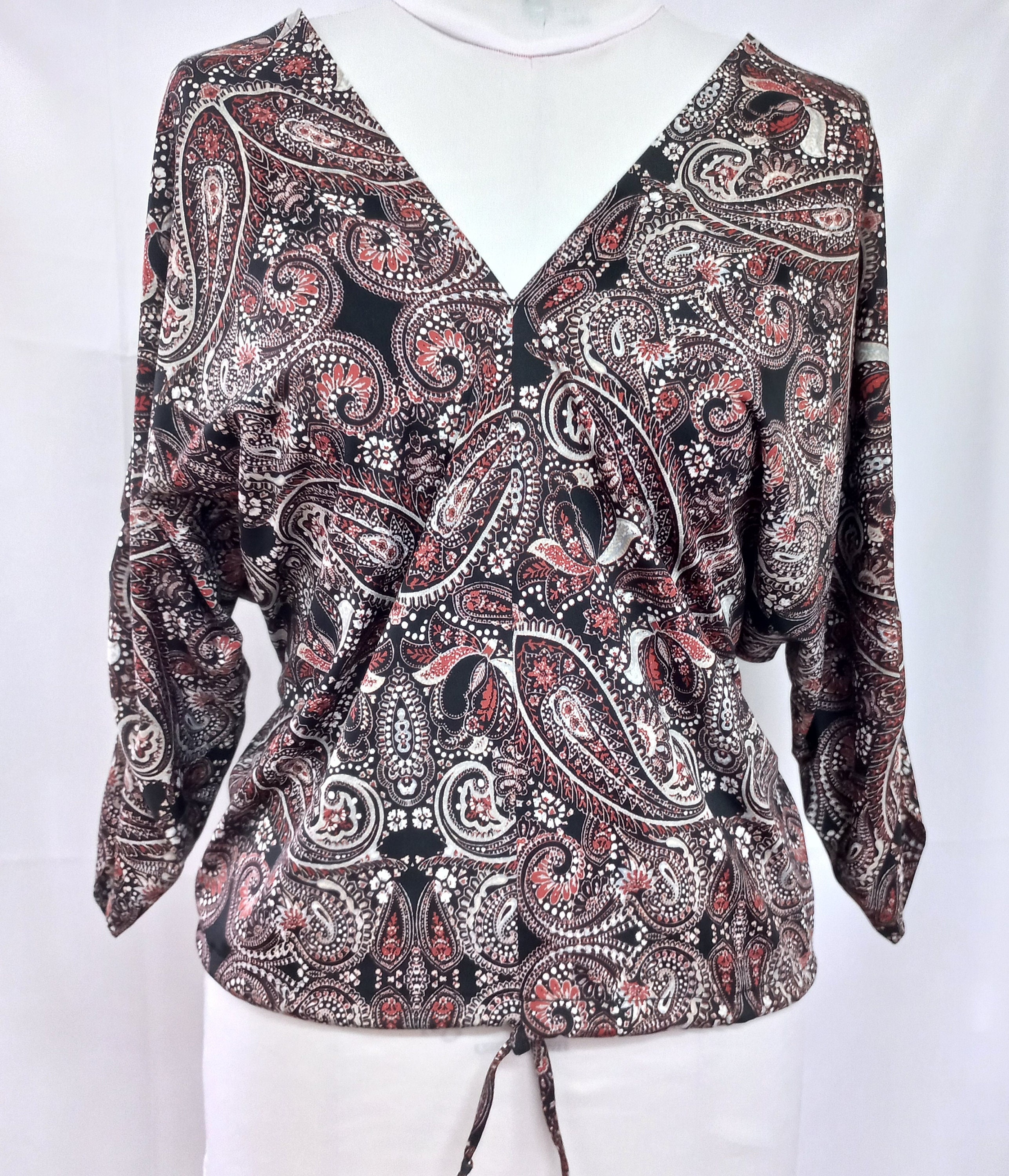Pattern. Loose-fitting Magyar-sleeve Knit Top With Ruching Detail on ...
