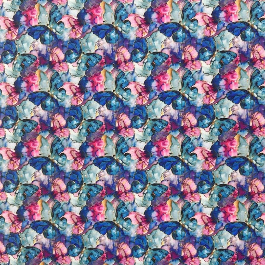 MARBLE BATIK BUTTERFLIES: Polycotton Digital Prints - Etsy
