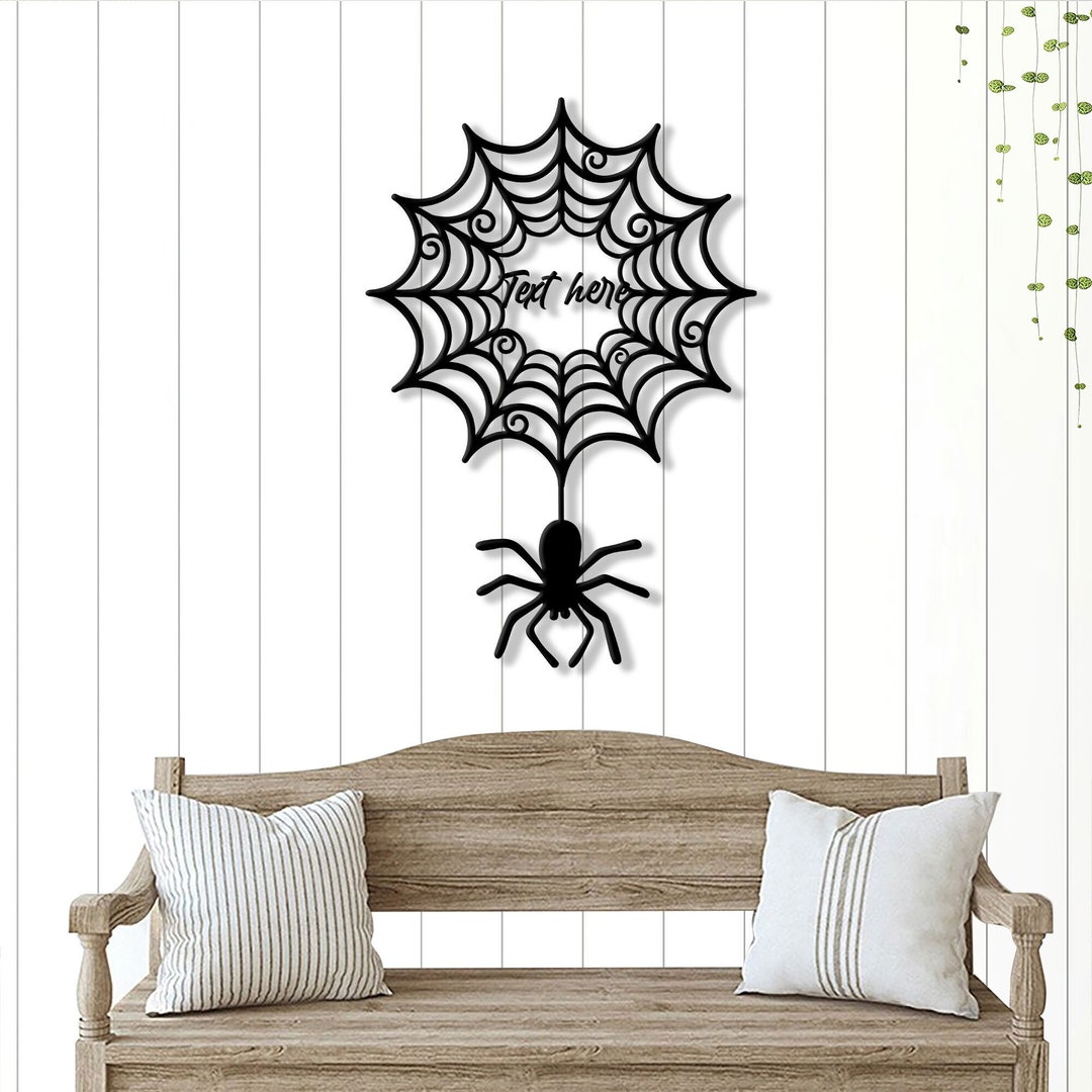 Personalized Spider Web Metal Sign Spiderweb Web Sign Custom - Etsy