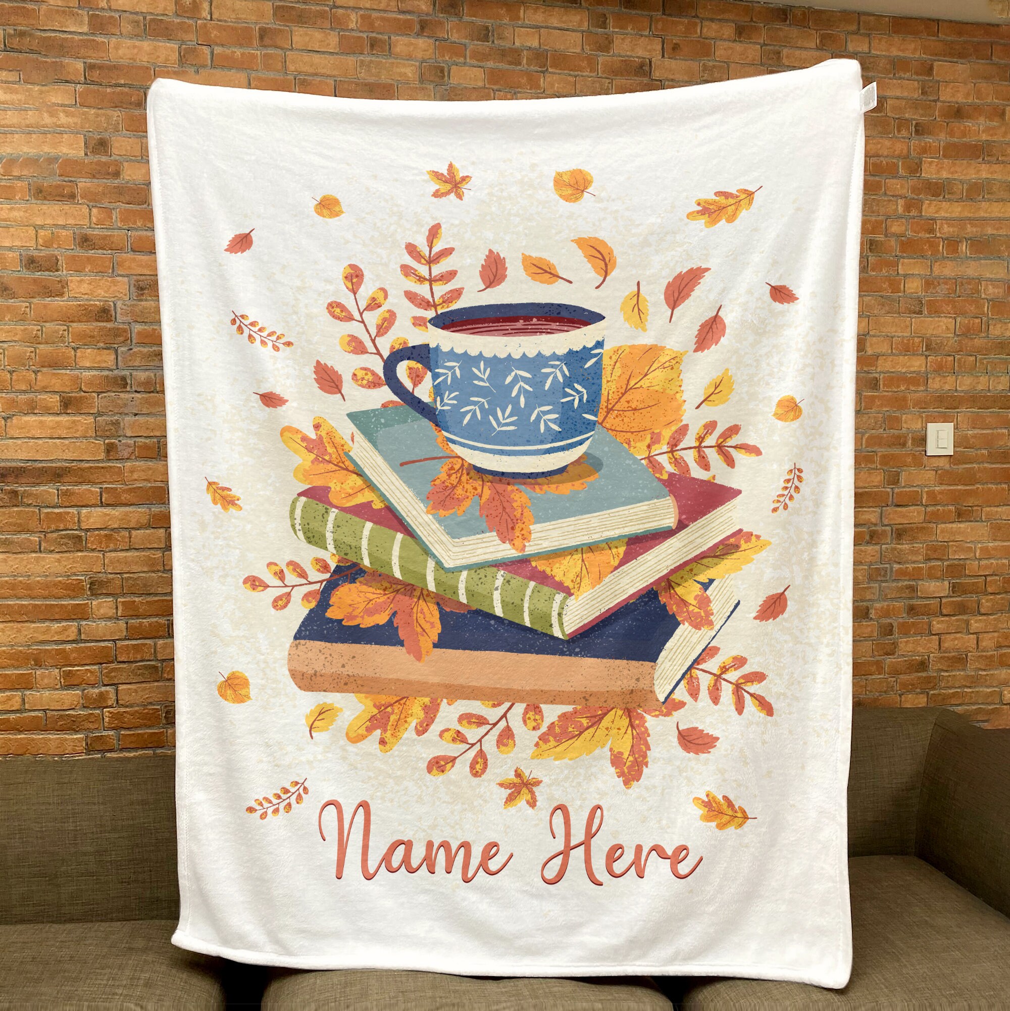 Book Blanket, Autumn Blankets, Cozy Sherpa Fleece Throw Blankets, Fall ...