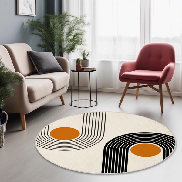 Round Boho Rug - Etsy