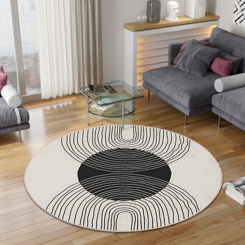 Large Round Rug - Etsy