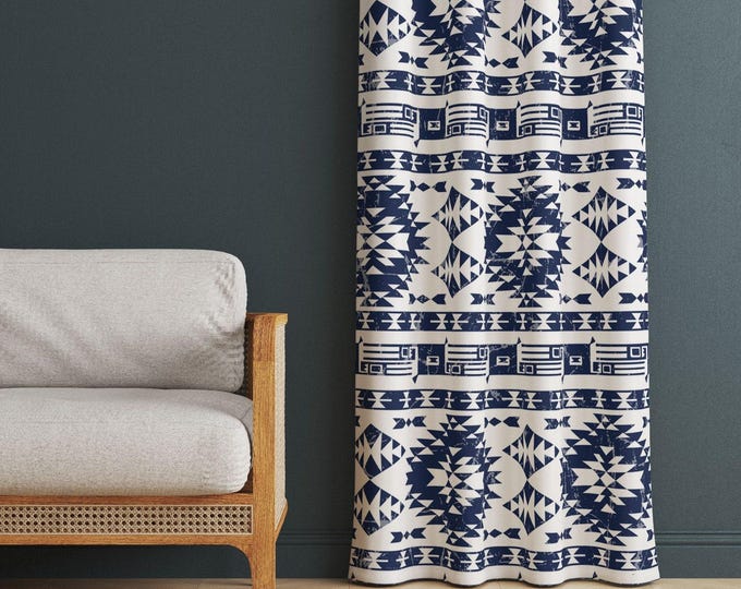Southwestern Style Decoration Curtains, Ethnic Window Curtain, Boho ...