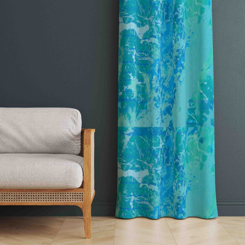 Turquoise Curtains - Etsy