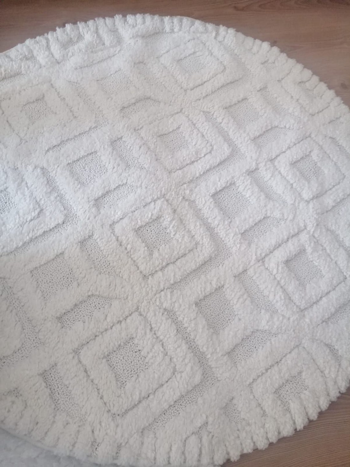 Boho Round Area Rug Soft Shaggy Off-white Rug for Kids Room - Etsy