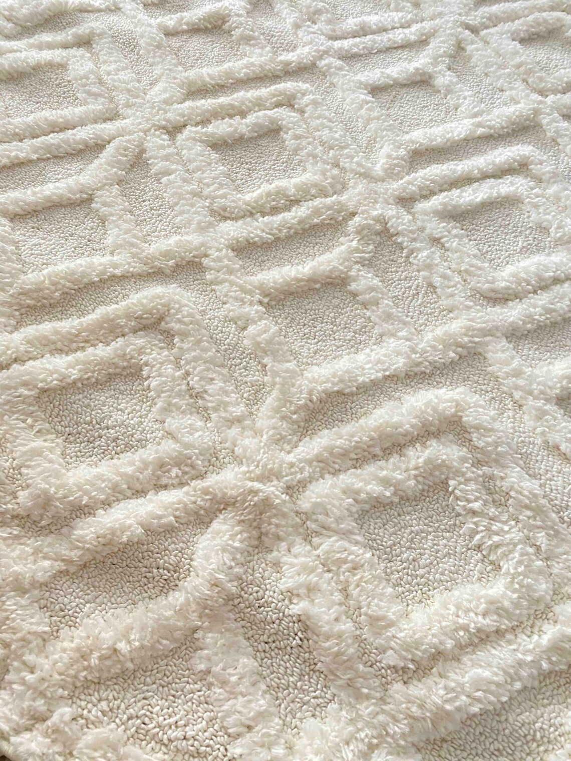 Boho Round Area Rug Soft Shaggy Off-white Rug for Kids Room - Etsy