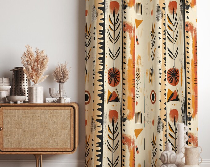 Southwestern Style Decoration Curtains, Ethnic Window Curtain, Boho ...