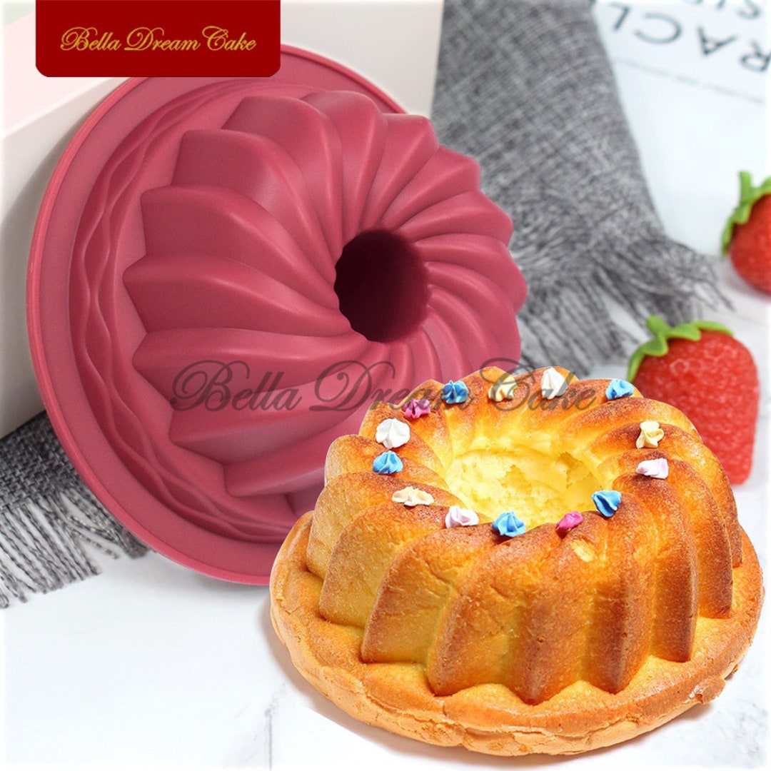4 Round Savarin Cake Embryo Silicone Mould DIY Kugelhopf Loaf Baking ...