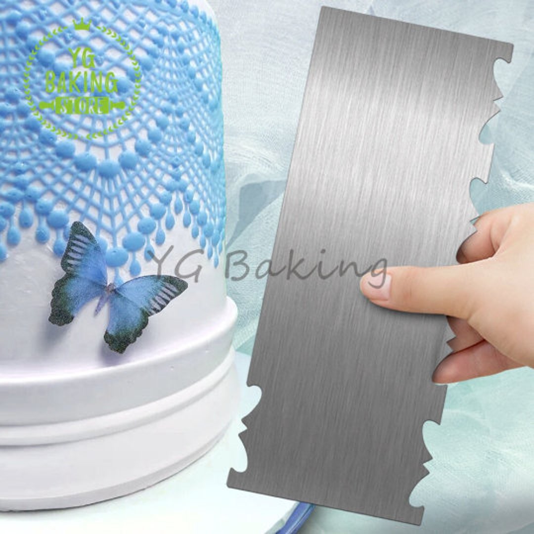 1PCS Cake Stainless Steel Scraper Cake Comb Chocolate Smoother Spatulas ...