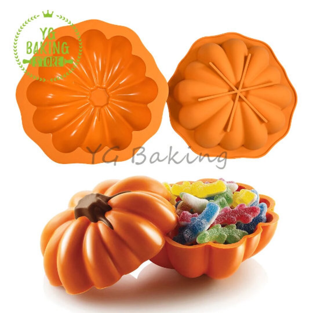 2pcs/set Pumpkin Design Silicone Mousse Mould DIY Breakable Chocolate ...