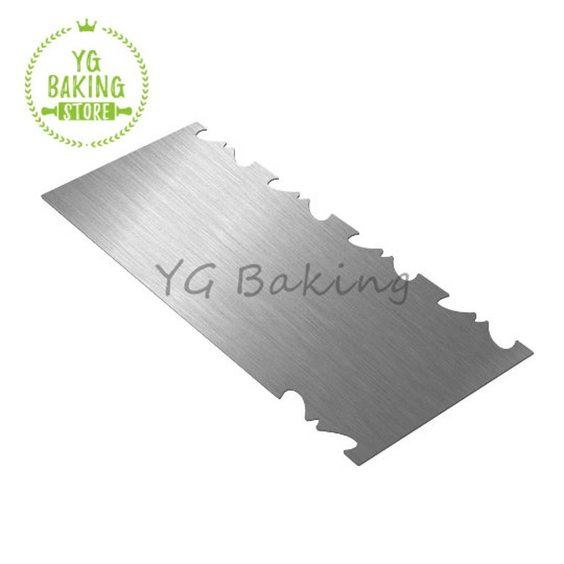 1PCS Cake Stainless Steel Scraper Cake Comb Chocolate Smoother Spatulas ...