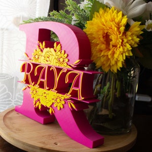 Modern Split Style 3D Name Plate Customised Elegance for Your Space ...