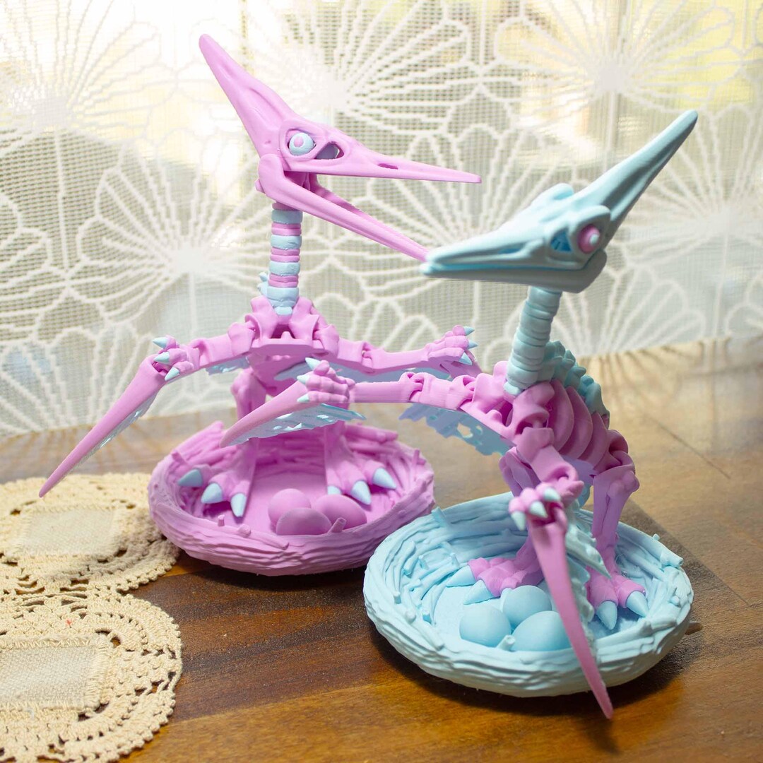 Pterapop_the_skeleton_pteranodon - Desk Pall Articulated Toy - Etsy