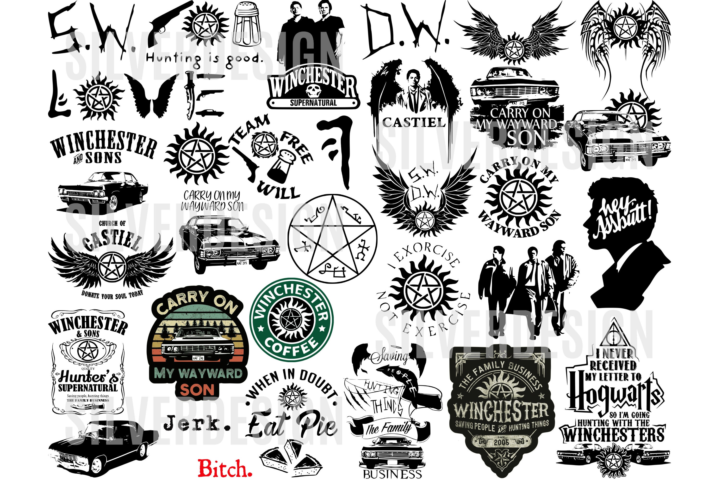 Supernatural SVG Bundle Winchester Ghosr Hunters Svg Png - Etsy Canada