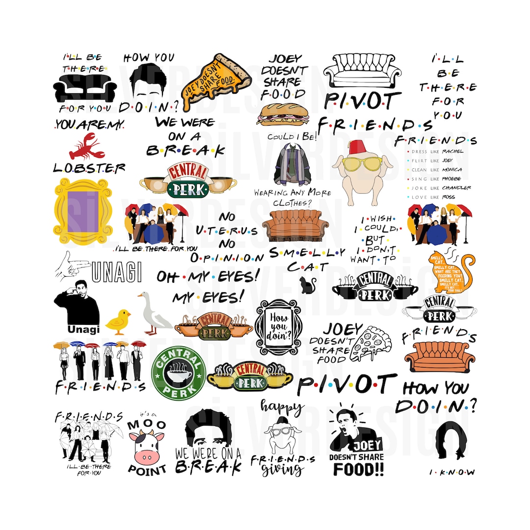 Friends SVG, Friends Tv Show Bundle, Svg Files Cricut, Digital Downloads, Svg Bundle, Layered ...