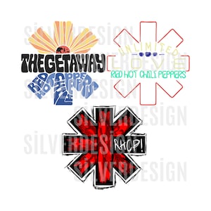 Red Hot Chili Peppers Svg Png Clipart Bundle, Rhcp, Cut File for Cricut ...
